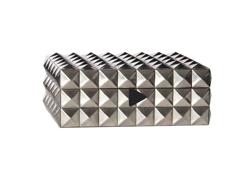 STUDDED PLATINUM BOX | Alice Lane Home Collection