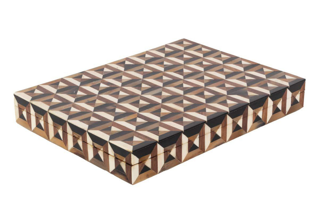 TRIANGLE MARQUETRY BOX | Alice Lane Home Collection